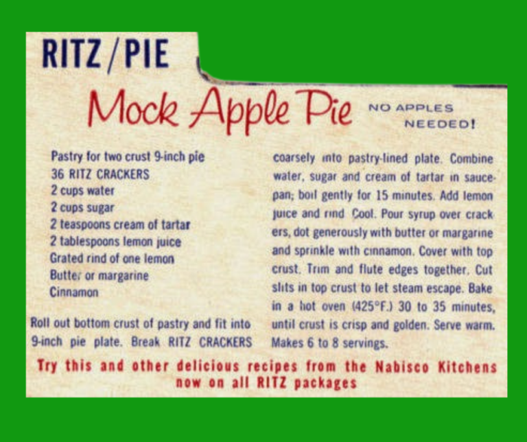 Did Nabisco Invent Mock Apple Pie to Sell Ritz Crackers? | CulinaryLore